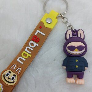 Hand Crafted | Other | 225 Labubu Purple With Navy Outfit Keychain With ...